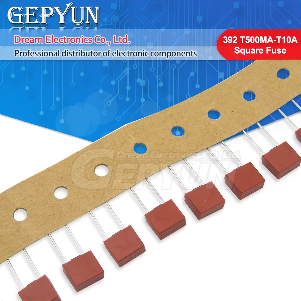 Набор предохранителей GEPYUN 392 T6.3A, 10 шт.