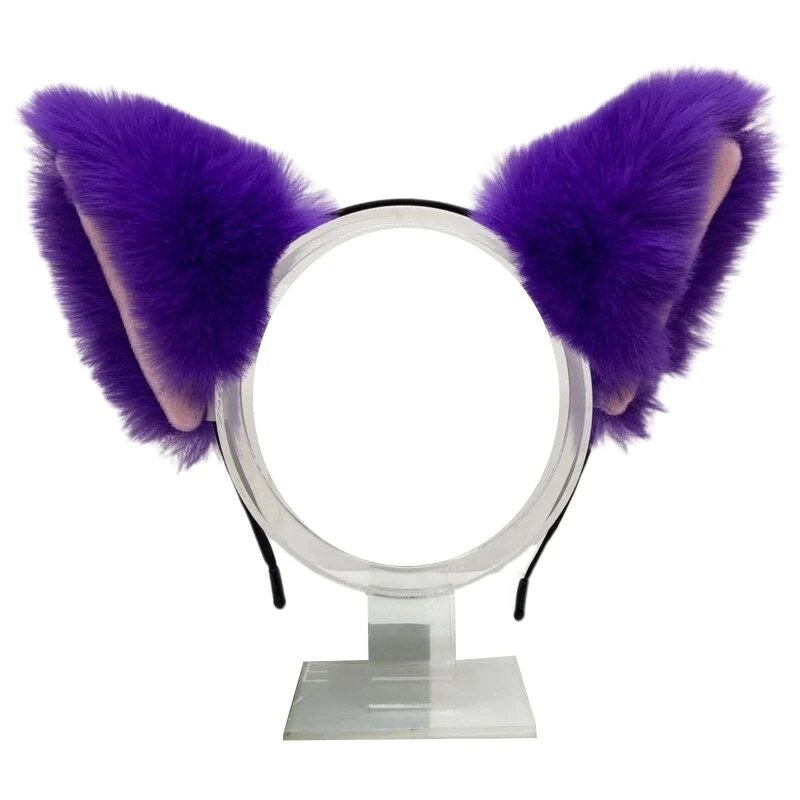 Женский ободок с кошачьими ушками Фиолетовый, Purple