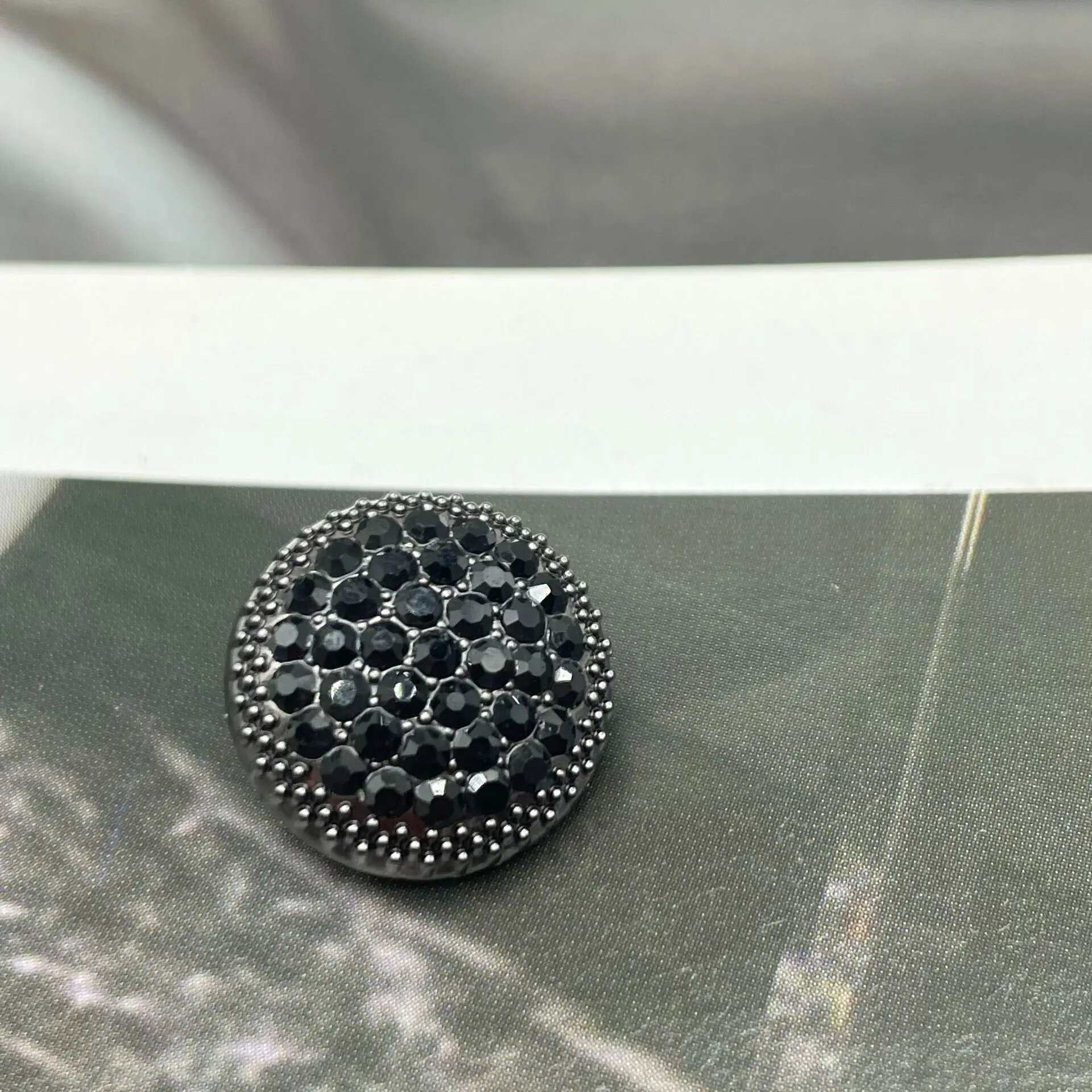 Металлические пуговицы со стразами 6 шт. 18mm, ML-2-261-3