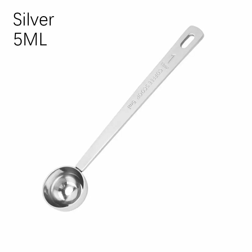 Мерные ложки из нержавеющей стали 5/10/15/20/30 мл Silver-5ML