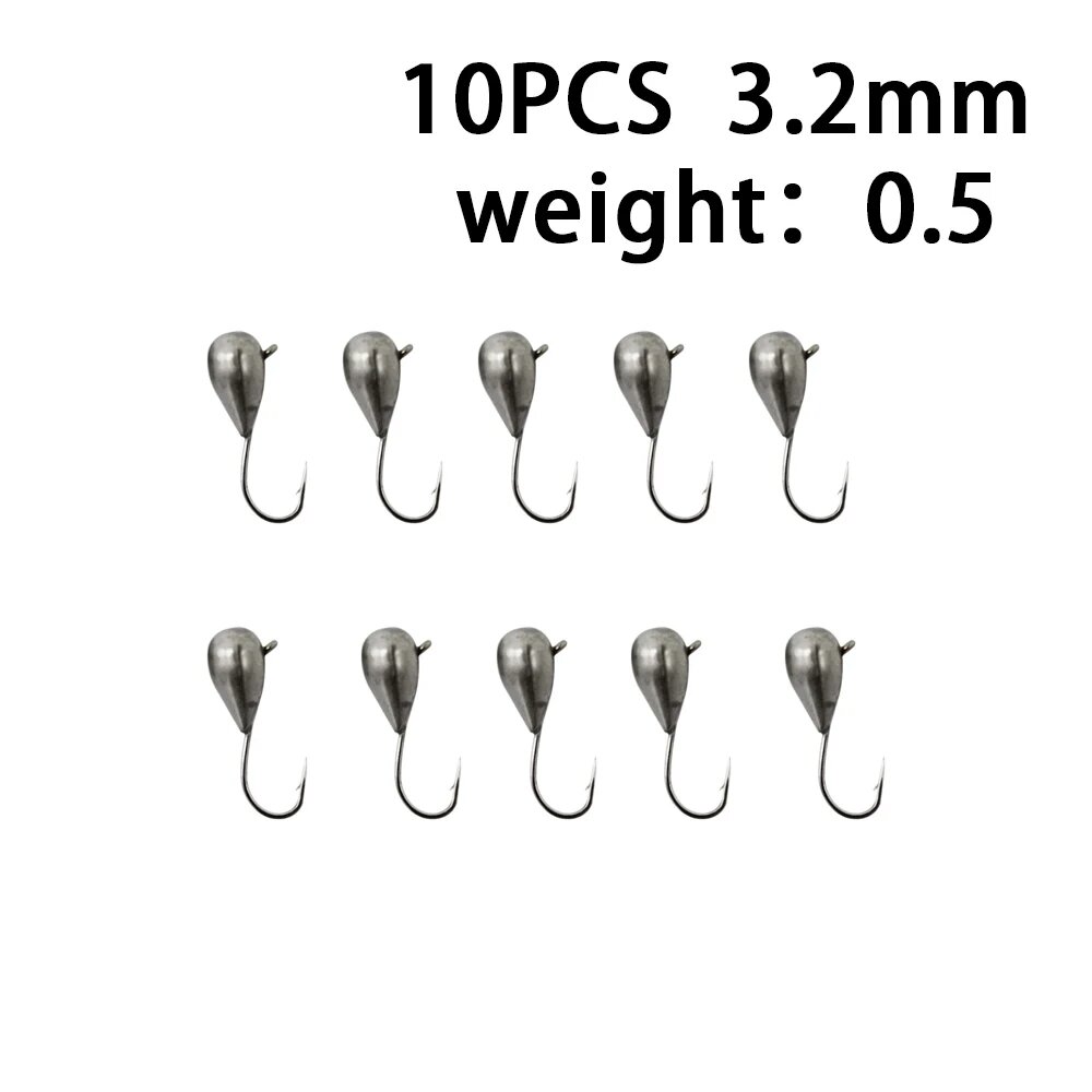 Вольфрамовые зимние блесны для подледной рыбалки 3.2mm 10PCS