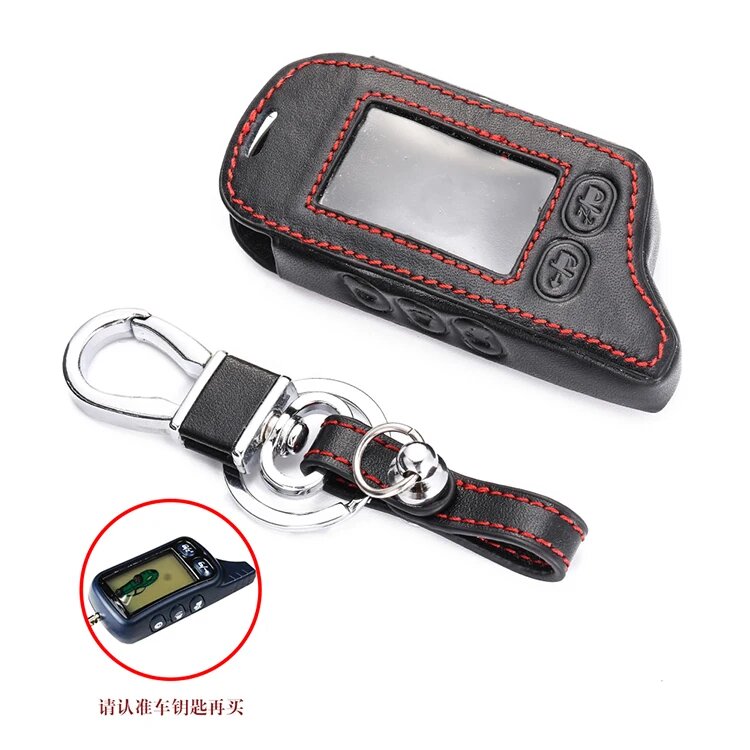 Кожаный чехол для автомобильной сигнализации Tomahawk TW9010 TW9020 TW9030, двухсторонний чехол для автомобильной сигнализации TW 9010 9030, защитный чехол для ЖК-пульта ДУ
