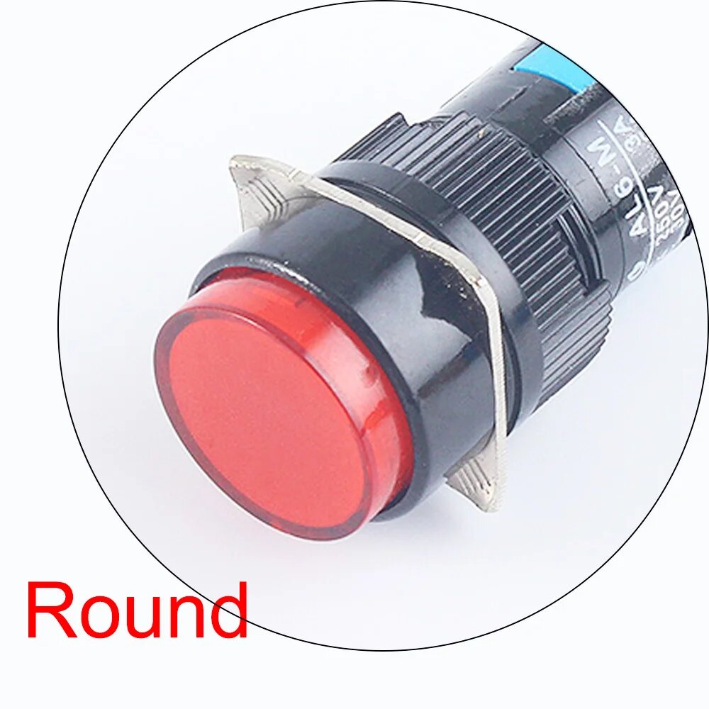 Дмвд Пресс-кнопки с подсветкой 16мм 1NO1NC, Y-Red, Latching, 24 В