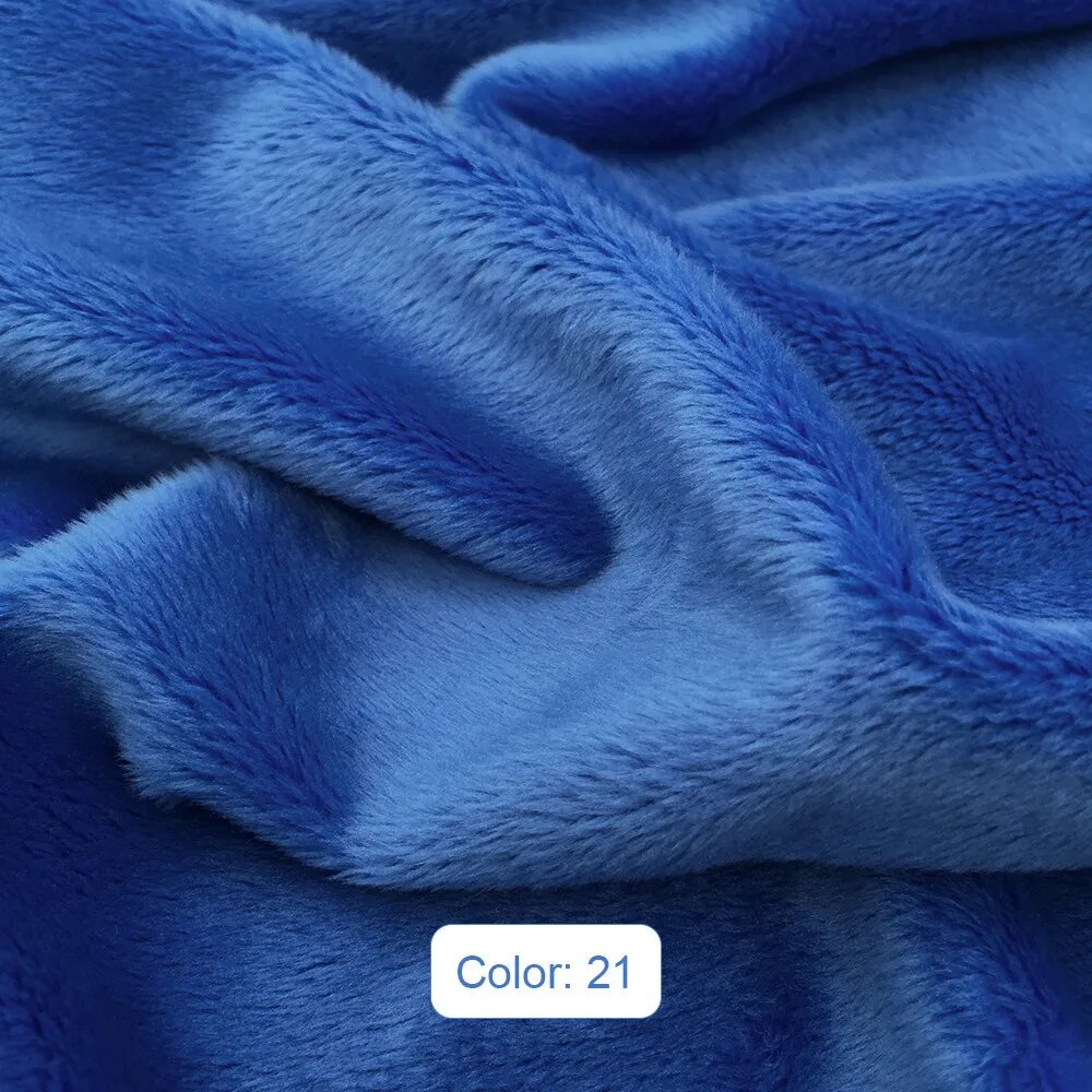 ZYFMPTEX плюшевая ткань Minky 100% полиэстер 45x50 см Синий, 21