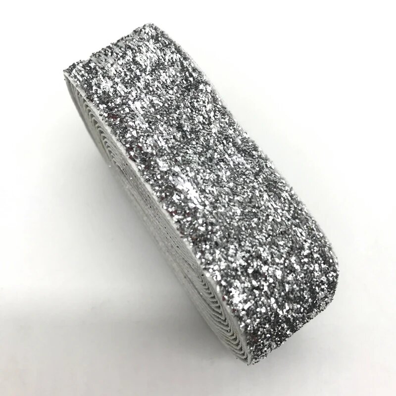 Серебряная лента с блестками, 24, 3 ярда