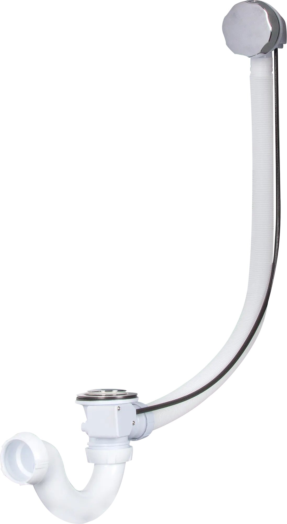 Сифон для ванны Equation с выпуском полуавтомат хром