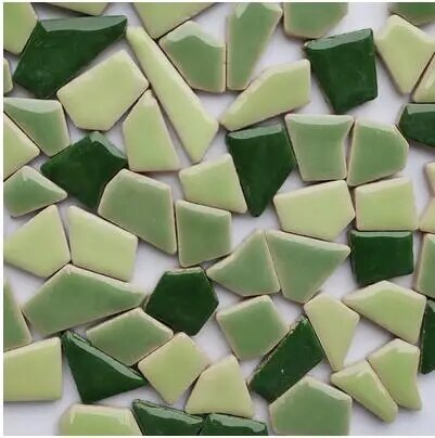 Мозаичные плитки SOQEYOY 100г 50 цветов Изумрудный, 4