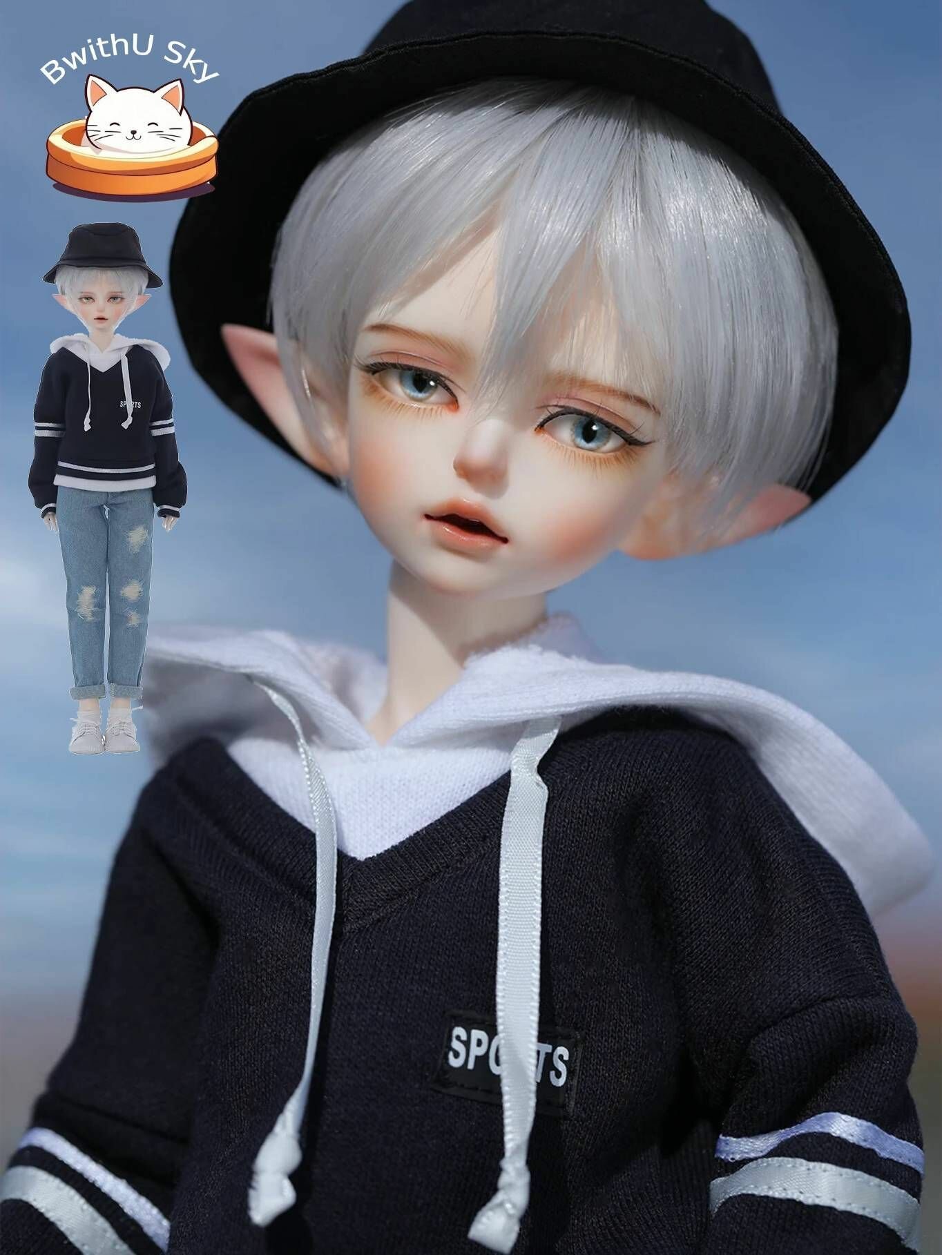 BwithU Renan 1 / 4 BJD смола Маленькая G мужская кукла с шаровым суставом