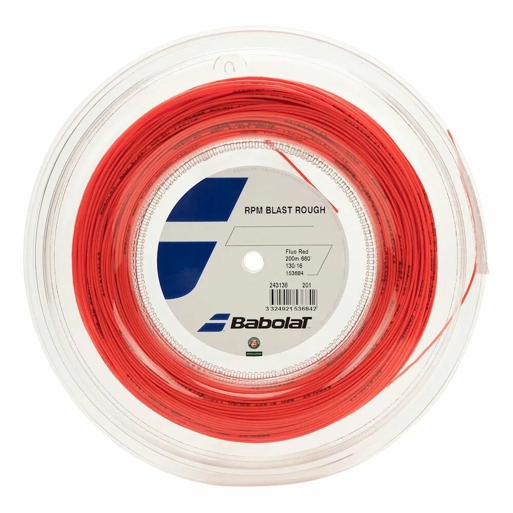 Струна для большого тенниса BABOLAT RPM Blast Rough бобина (200 m), 1.30 mm, красный