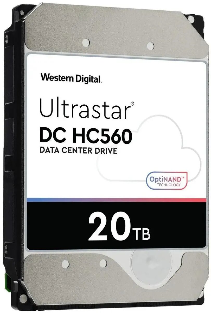 20ТБ Жесткий диск WD Ultrastar DC HC560 (WUH722020BLE604), HDD, SATA III, 3.5" (0f38765), оригинал