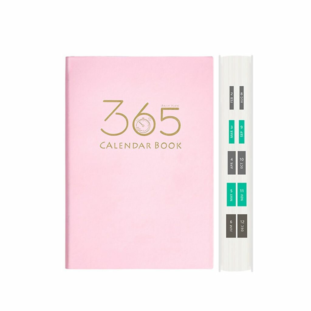 Планировщик на 365 дней, кожаное академическое расписание для студентов, учителей, лента, закладка, цветные указатели колледжа