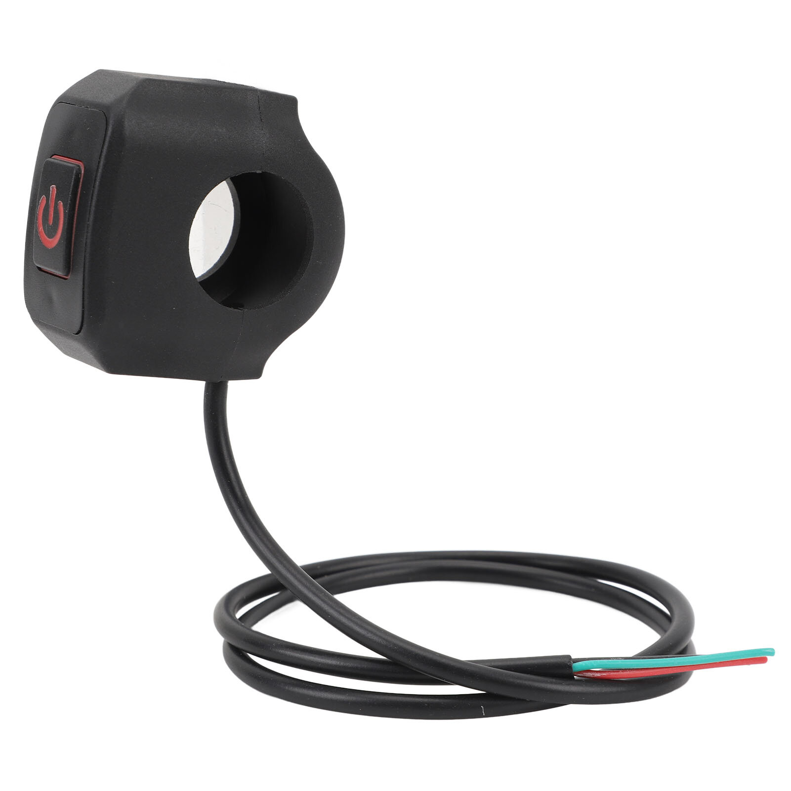 Водонепроницаемый мотоциклетный переключатель 22 мм, универсальный переключатель управления звуковым сигналом и фарой на руле, кнопка управления с красным светом.