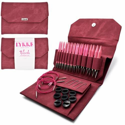 Lykke Blush Сrimson Fabric Набор съемных спиц 7 см, 9 пар, Дерево, Джинсовый чехол