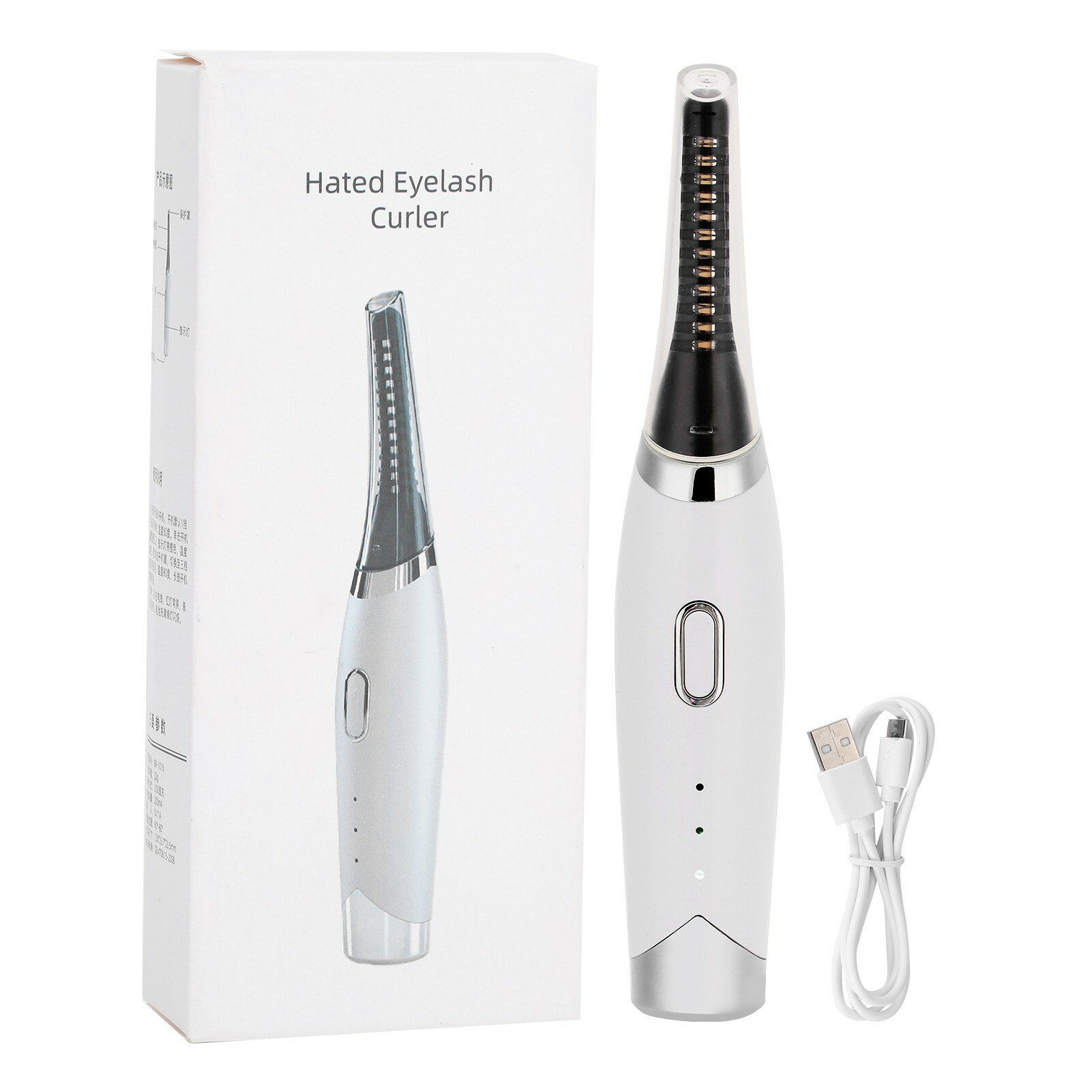 Электрические щипцы для завивки ресниц с подогревом, долговременная завивка, USB-зарядка, инструмент для макияжа