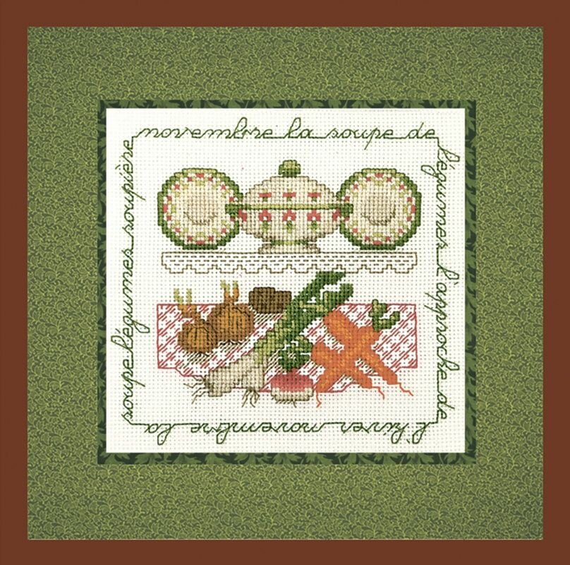 Набор для вышивания Le Bonheur Des Dames La Soupe De Legumes, Овощной суп, 11х12 см (ND. BD.2237)