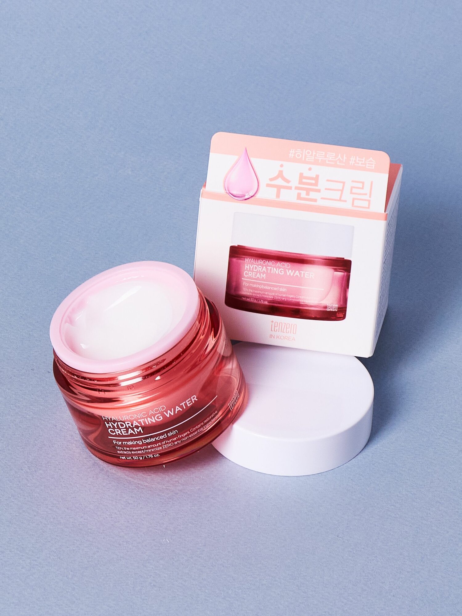 TENZERO Hyaluronic Acid Hydrating Water Cream Увлажняющий крем с гиалуроновой кислотой 50г