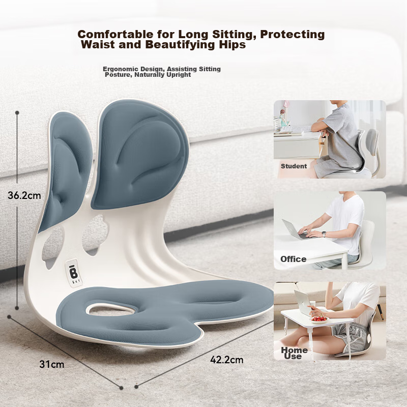 BKT Ergonomic Lumbar Support Cushion, Extra Large Size, Posture Correction Chair Pad for Office, Long Sitting, Students, And Posture Correction