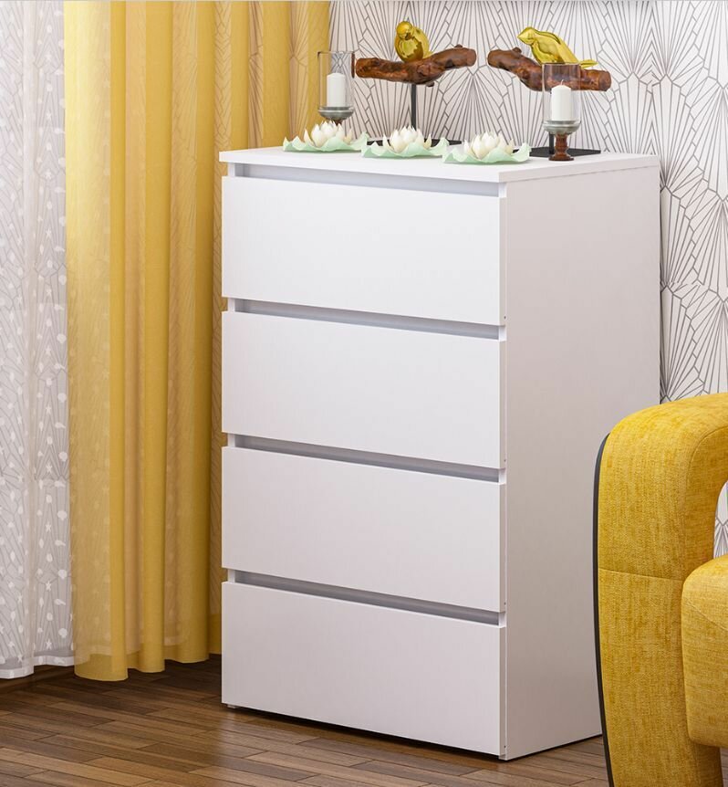 Комод узкий с ящиками К-28 Белый 93х60х42см