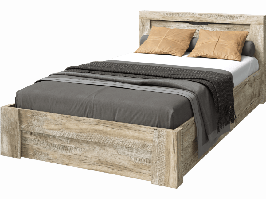 Кровать в стиле натура, с настилами ЛДСП в основании, 1200х2000