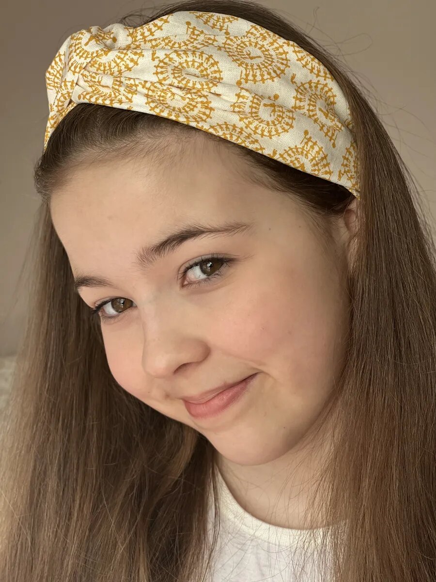 Повязка на голову женская летняя широкая