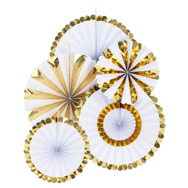 Набор украшений из бумаги Золотой Банкет 28-38 см, 5 шт, Koopman, 491020260