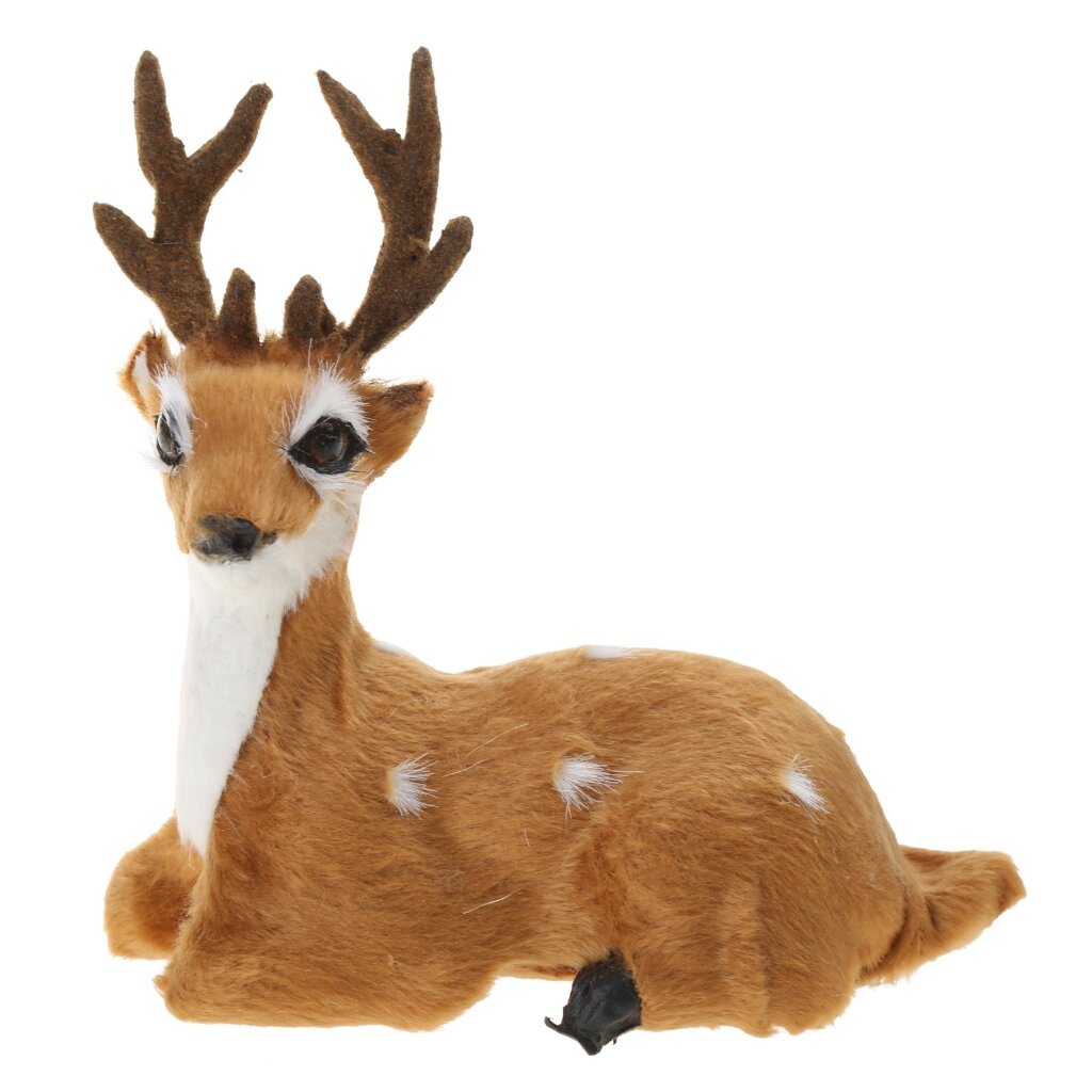 Имитация Рождественского Оленя Фигурка Рождественского Лося Олень для Куклы Новогоднее Украшение Для Вечеринки Домашний Декор Детские Игрушки Реквизит Для Фотосъемки