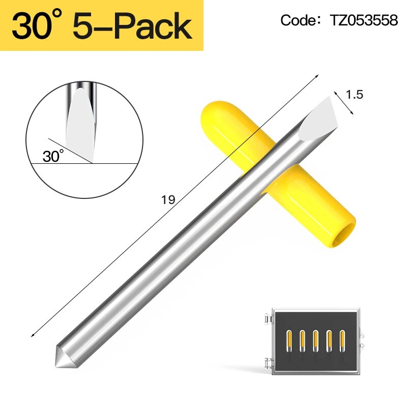 HUHAO 5 шт. Карбидные режущие лезвия для плоттеров 30/45/60 градусов