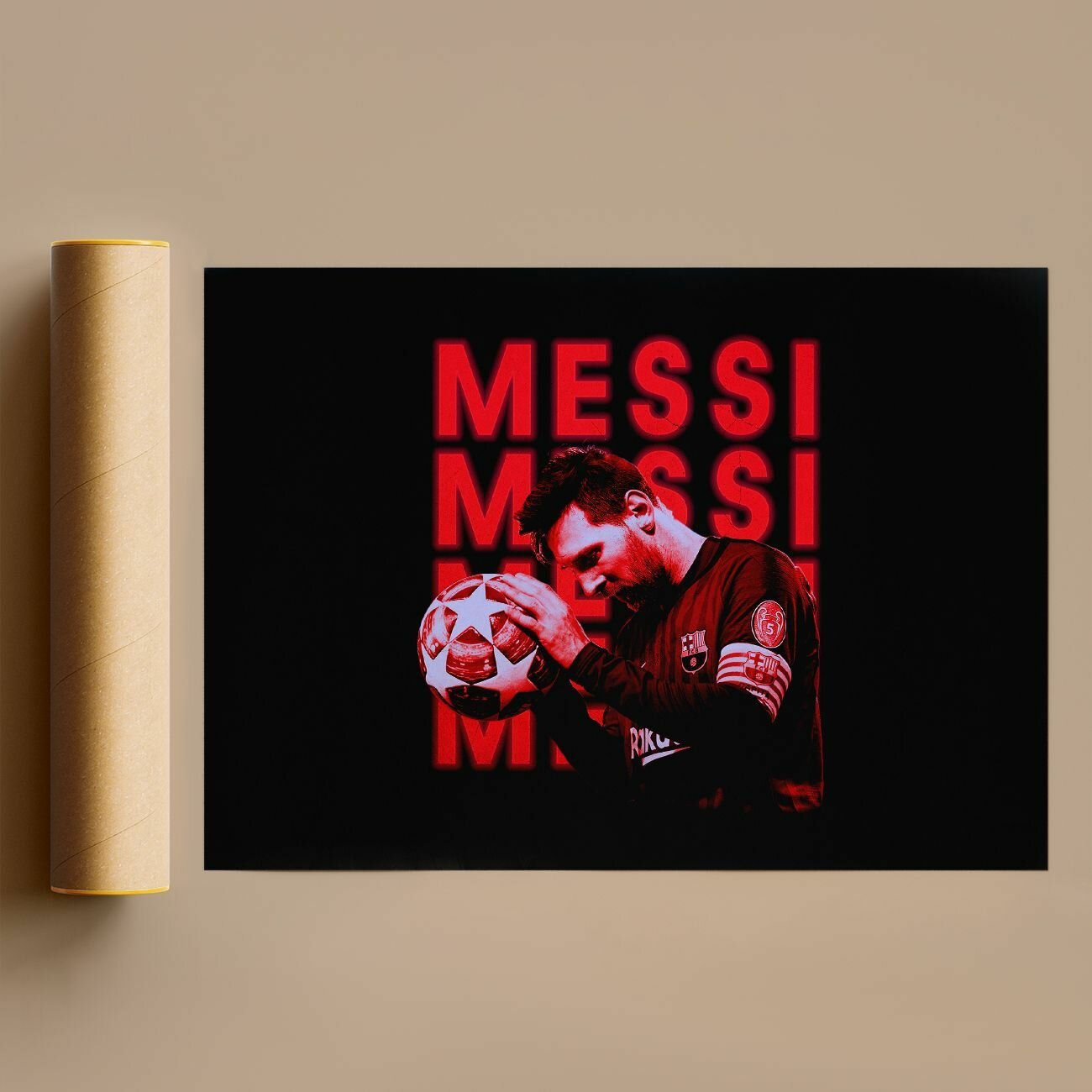 Постер Месси, футбол 50х70 см без рамы/ Футболист, спорт, плакат для интерьера, в подарок