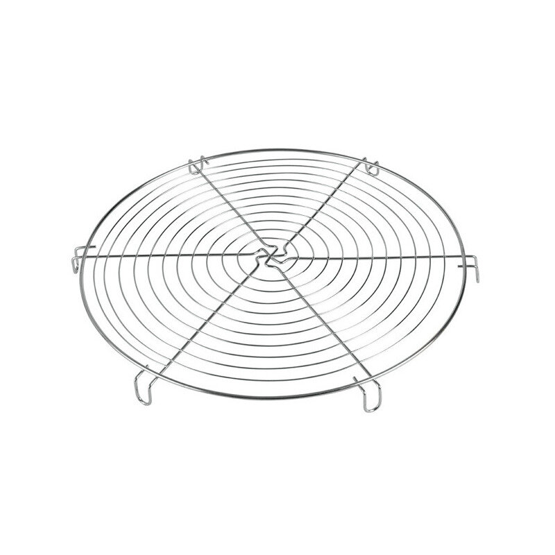 Решетка кондитерская, круглая, 30 см, с ножками, хром. сталь, Paderno.