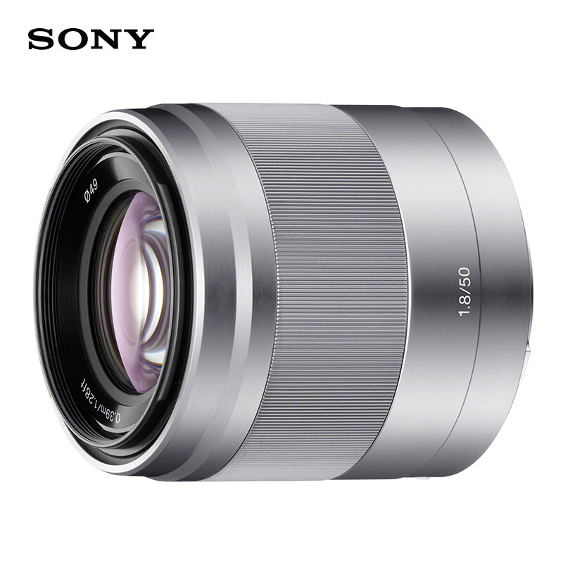 Sony E 50mm F1.8 OSS APS-C Prime Lens (SEL50F18), Silver