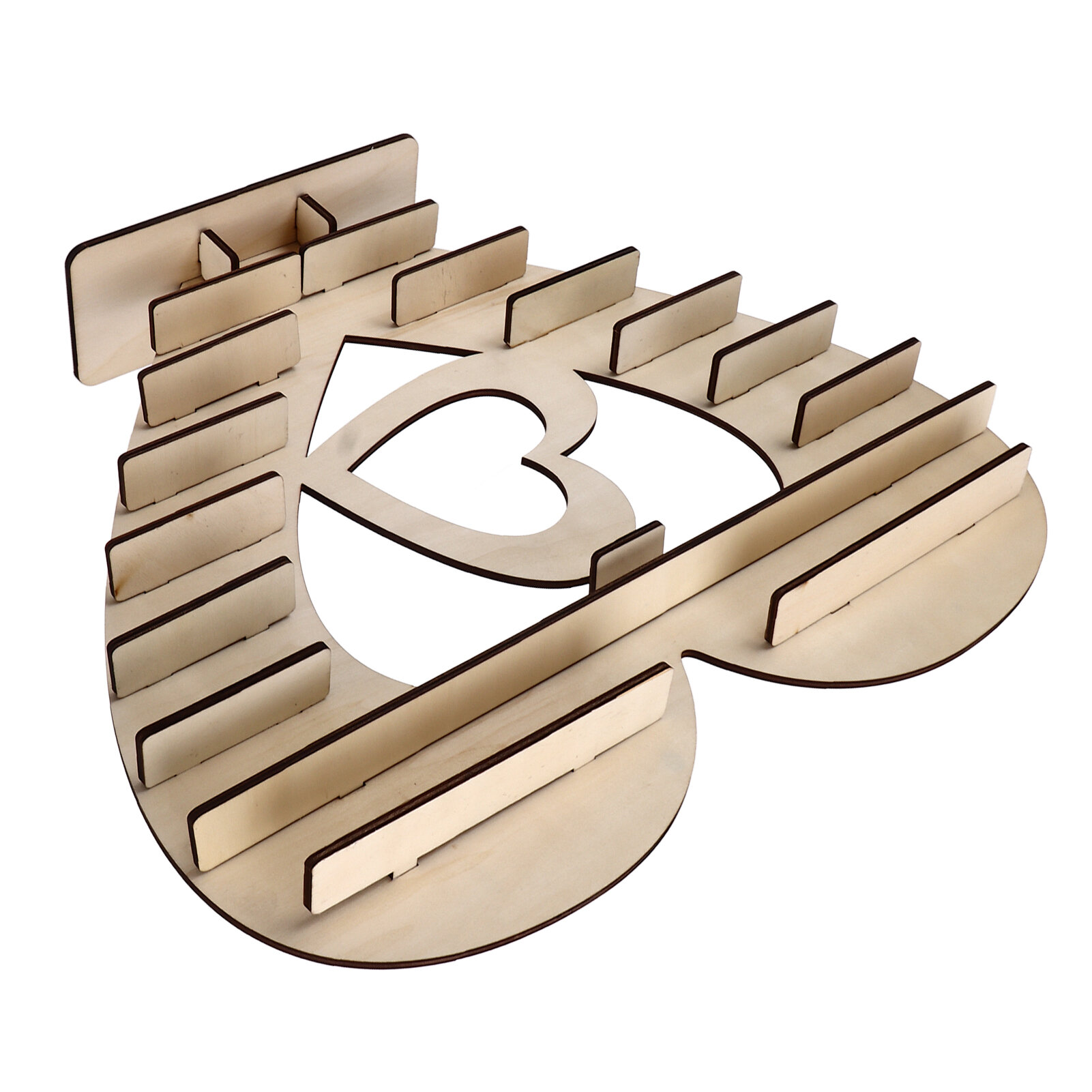 Деревянная стойка для шоколада сердеч, из бука, размер 44x39 см, вес 602 г, 1 шт, 19 аксессуаров, для свадьбы, вечеринки и т. д.