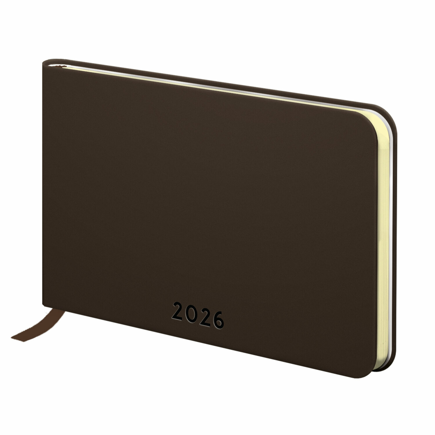 Еженедельник датированный 2026 малый формат 105х160 мм, А6, BRAUBERG "Unique", темно-коричневый, 117207