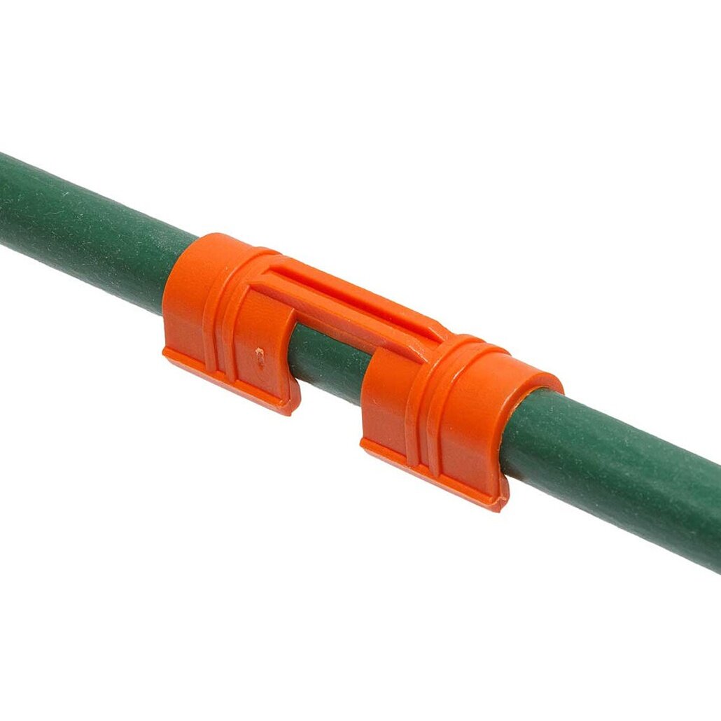 Зажим для пленки теплицы, диаметр 10 мм, комплект 15 шт, пластик, надежная фиксация