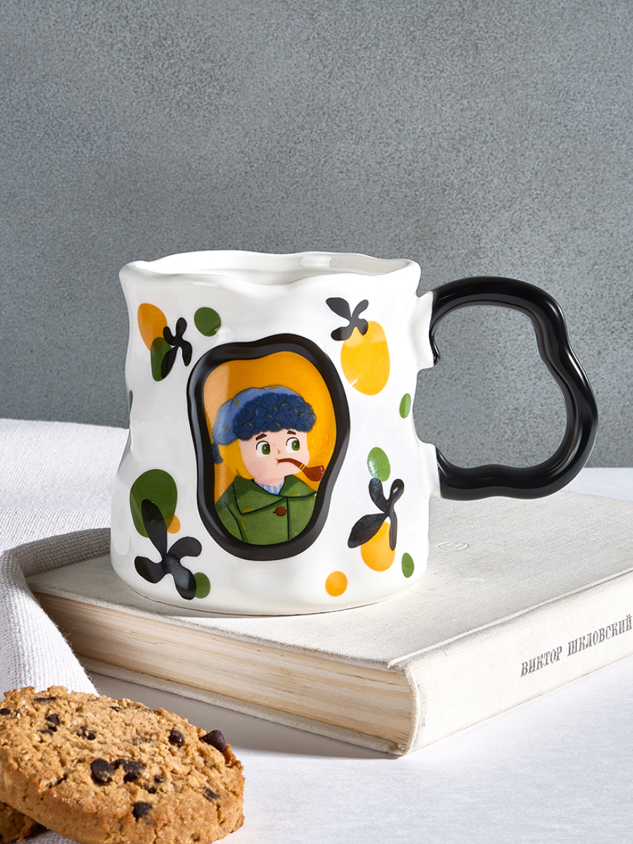 Кружка DB HOMME, керамика, ручная работа, подарочная упаковка, для чая, 400 мл