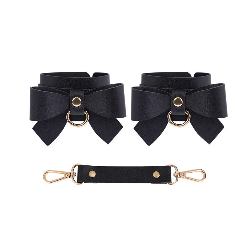 Sm реквизит набор из 5 предметов бант сексуальный кнут ПВХ кляп женский раб тяговый ошейник сдержанность наручники