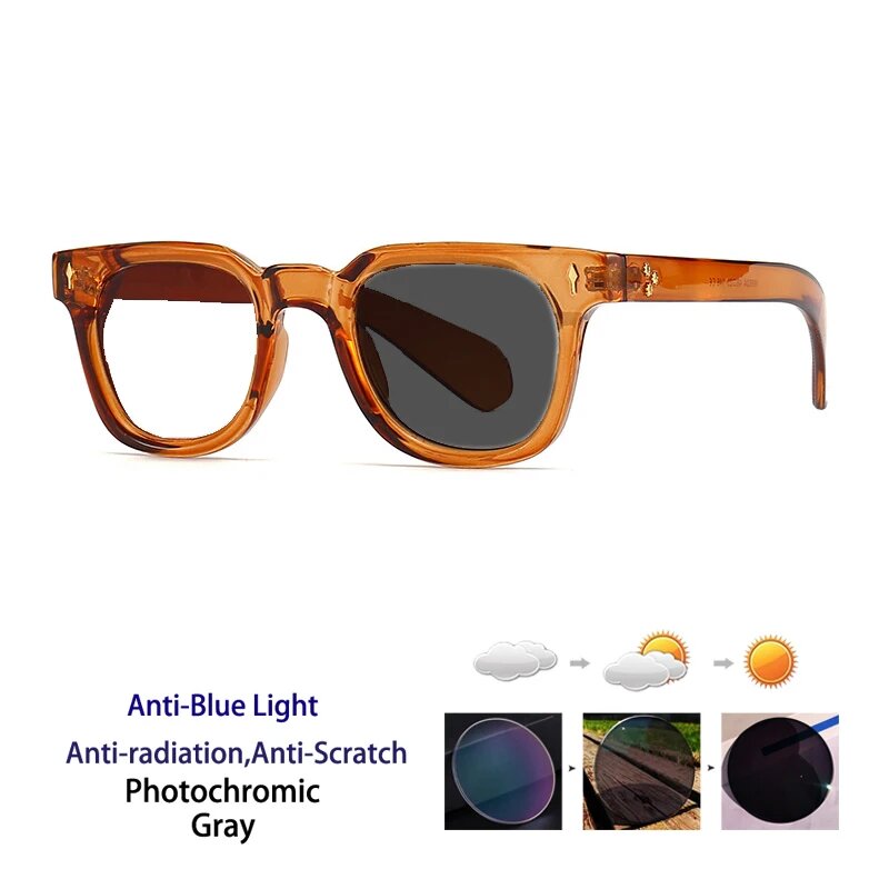 Оправы очков KOCOLIOR Ацетат Photochromic Orange +150