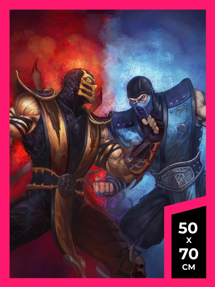 Постеры Мортал Комбат mortal kombat плакаты 10 A5070, матовая фотобумага премиум качества