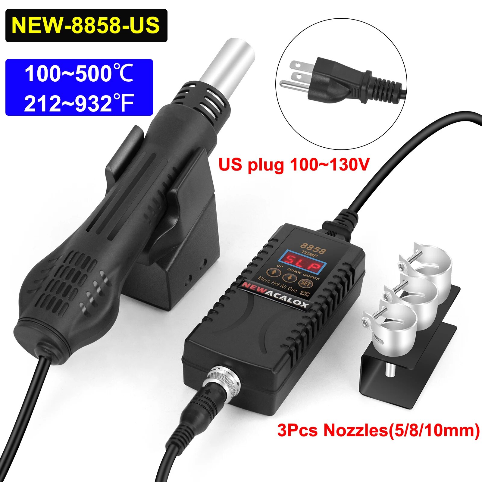 NEWACALOX 8858 Термофен для пайки 600Вт