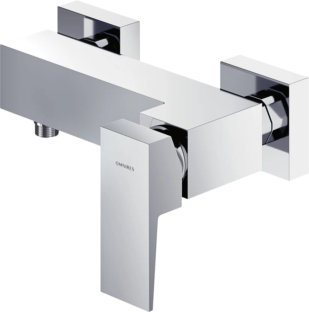 Смеситель для душа Omnires Fresh FR7140CR хром, глянцевый, настенный, латунный, однорычажный, без лейки, смеситель для ванны с душем