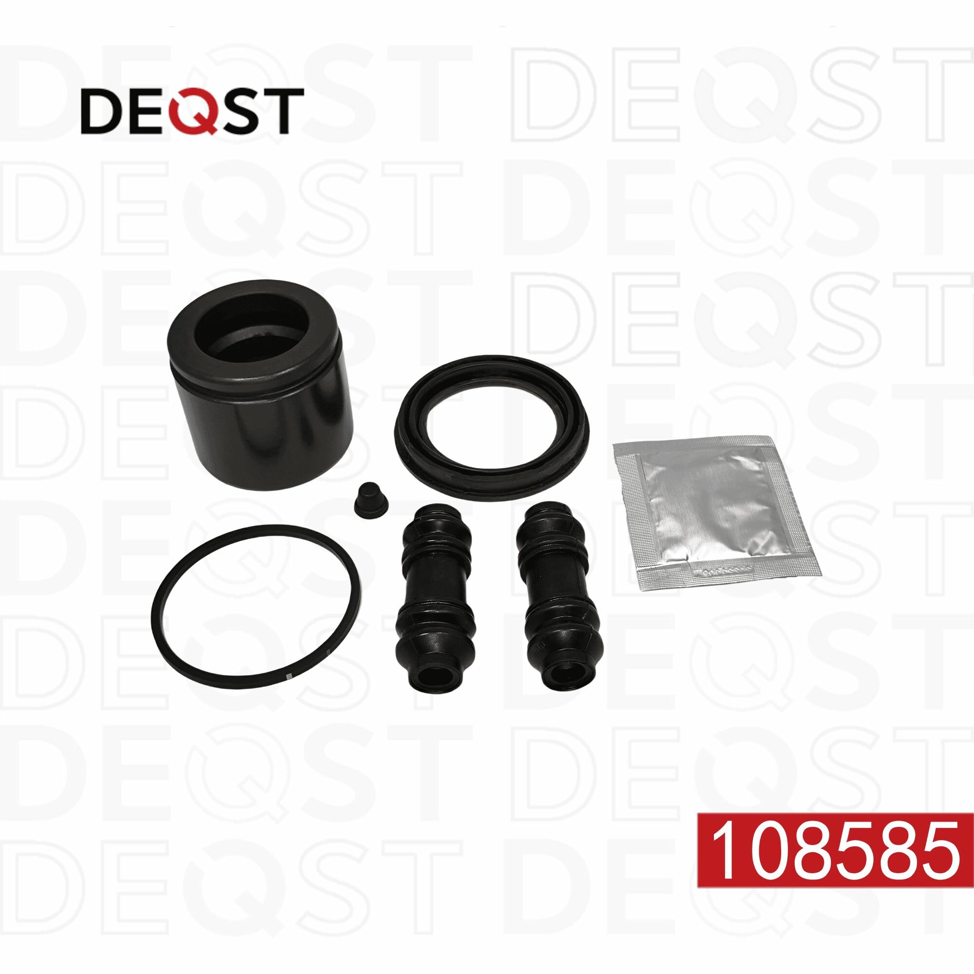 Ремкомплект суппорта Deqst 108585 с поршнем переднего Chrysler 300M (98-04), Voyager 3 (95-01