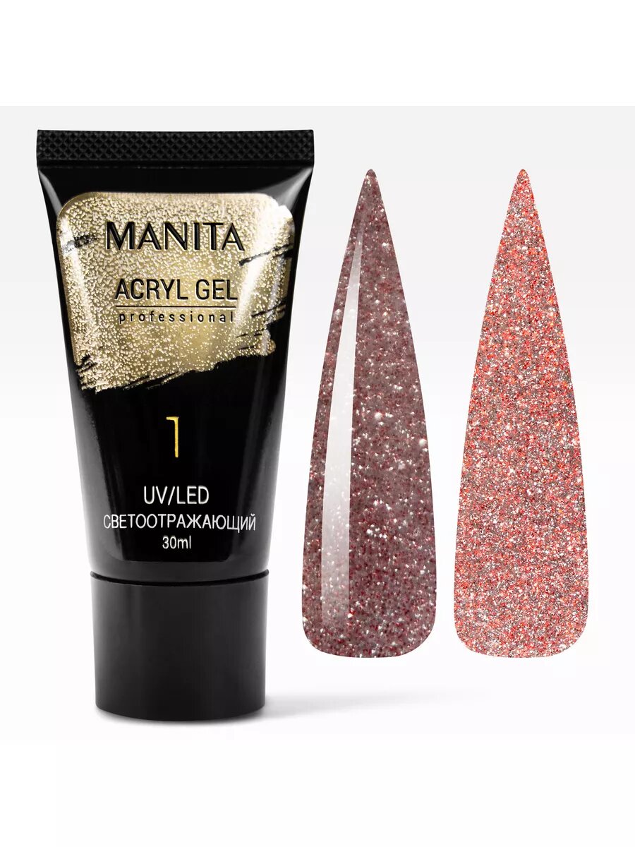 Акригель Manita Professional Acryl Gel, укрепляющий, светоотражающий, 30мл