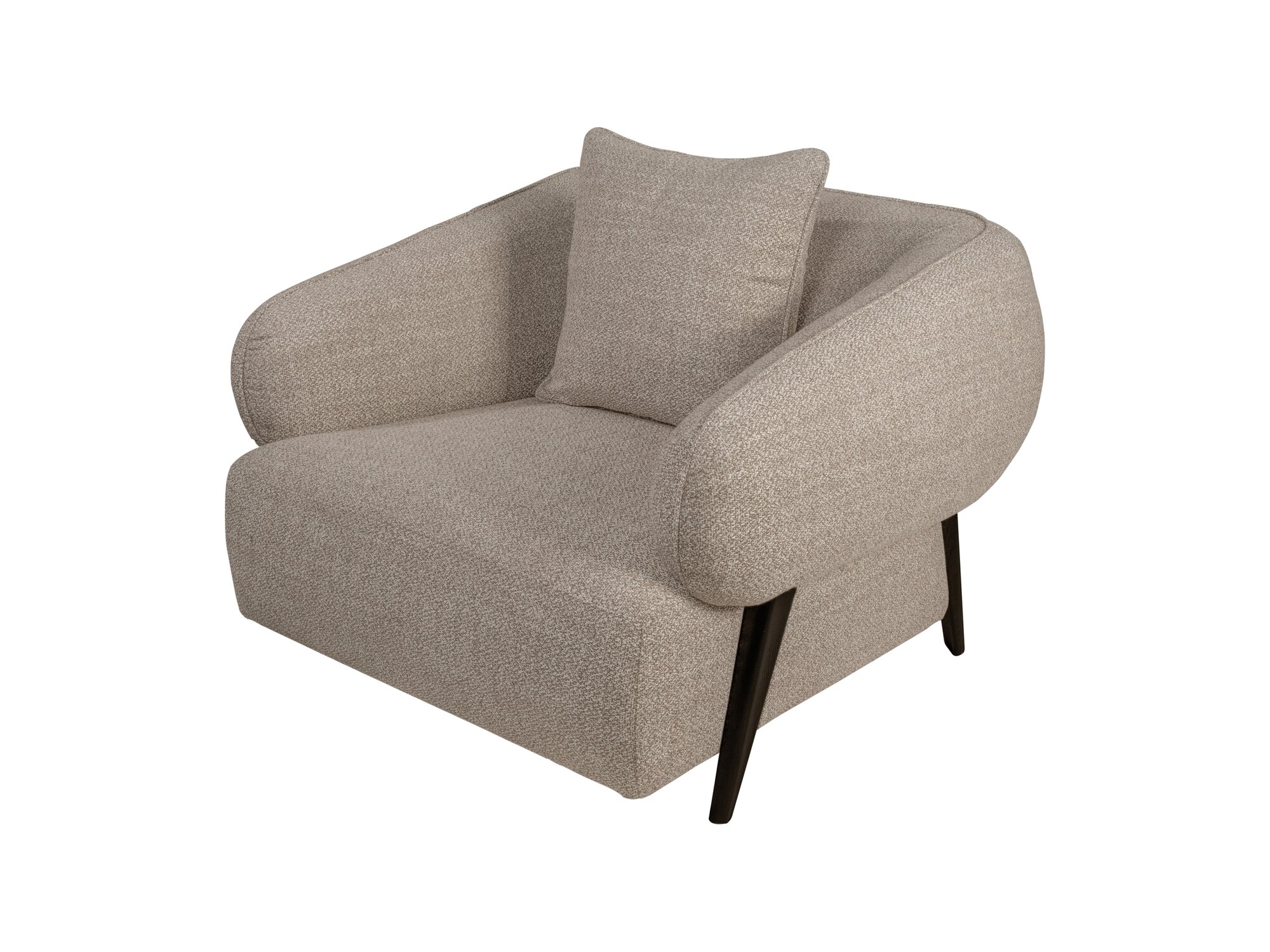 Кресло Fort, Каркас - березовая фанера, Основание (ножки) - мдф, Шпон ясеня, Наполнитель - ППУ, Пружины, Наполнитель