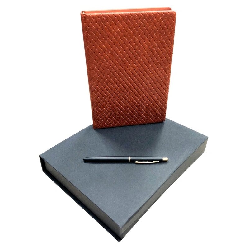 Набор ежедневник и ручка подарочный Romania коричневый