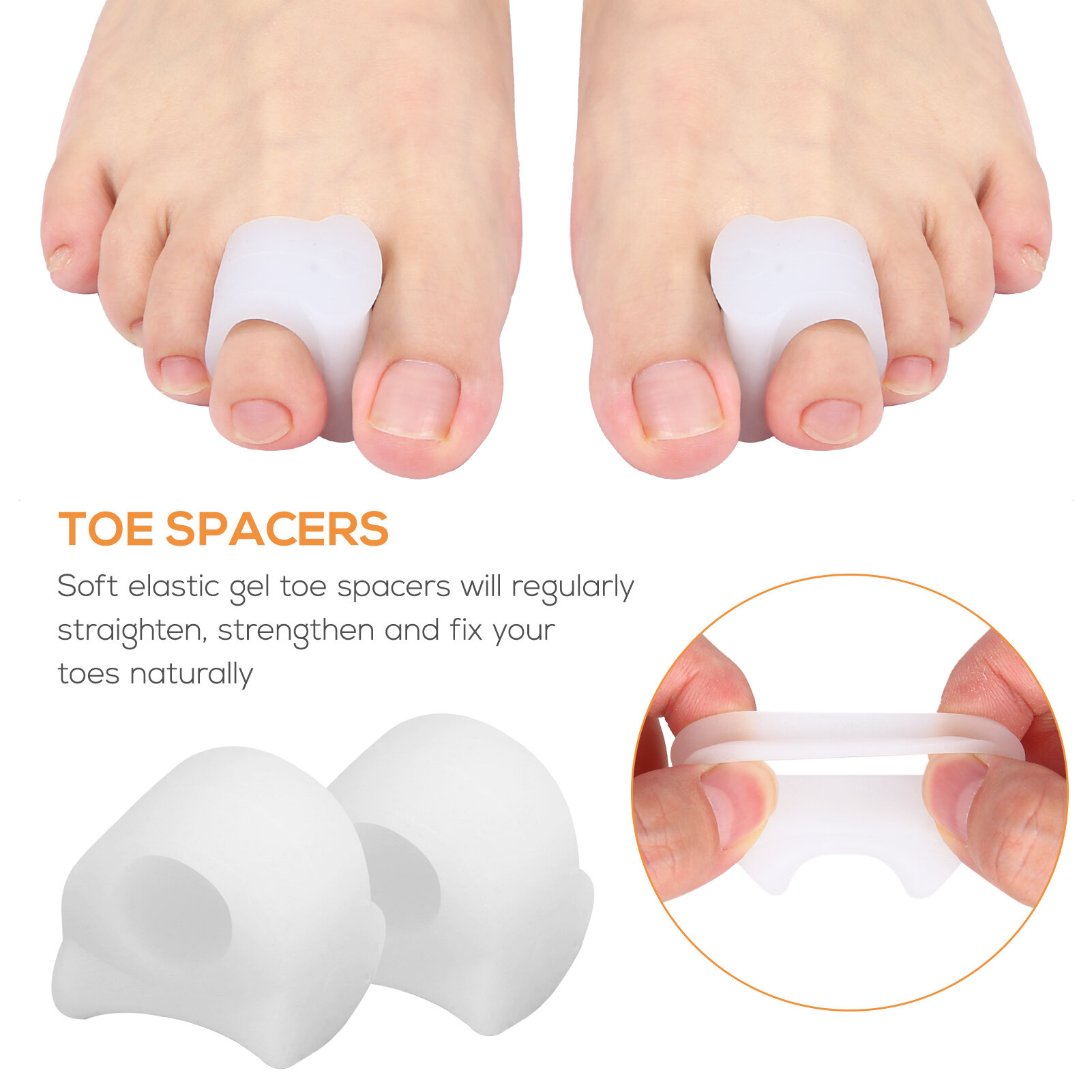 Корректор косточки большого пальца стопы Hallux Valgus Набор для снятия боли Ортопедический выпрямитель большого пальца ноги Сепаратор Защитные рукава Корректирующее средство