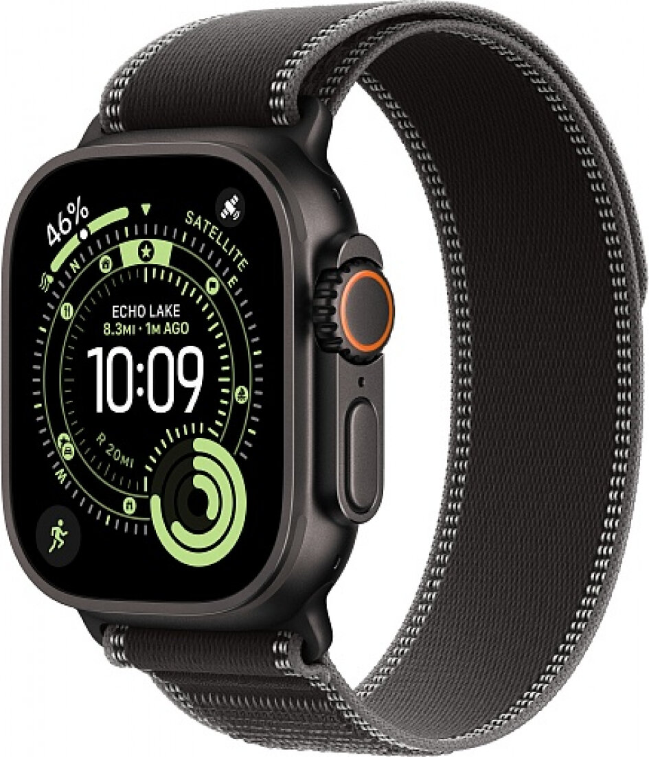 Умные часы Apple Watch Ultra 3 49mm Black Titanium, Trail Loop S/M, GPS+Cellular