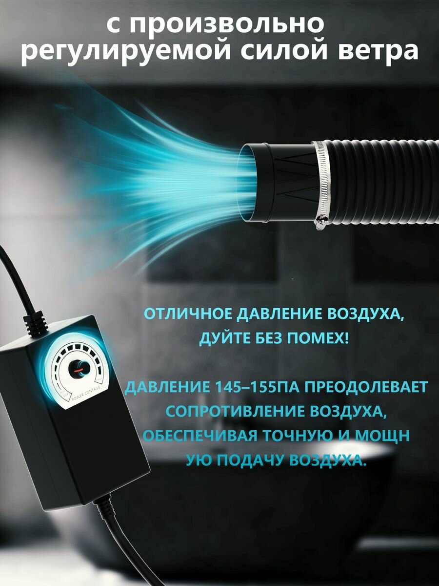 Вытяжной канал вентилятора, скорость вращения 3000 об/мин