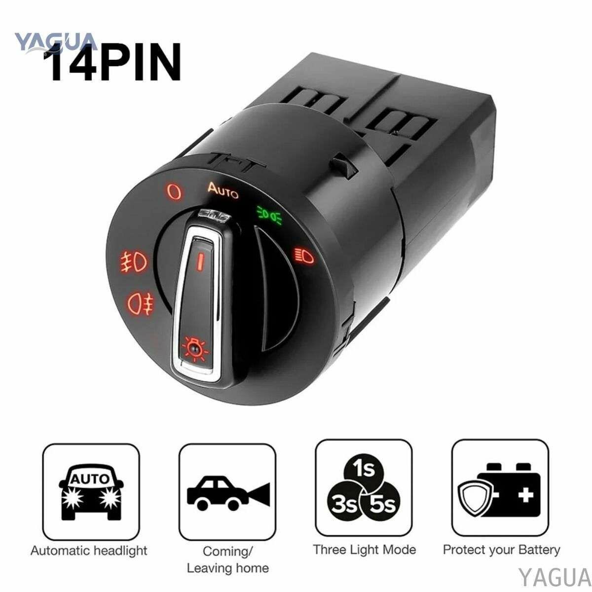 Переключатель света с противотуманными фарамиБлок управления для VW Polo Golf Jetta Passat VW Polo Golf YAGUA