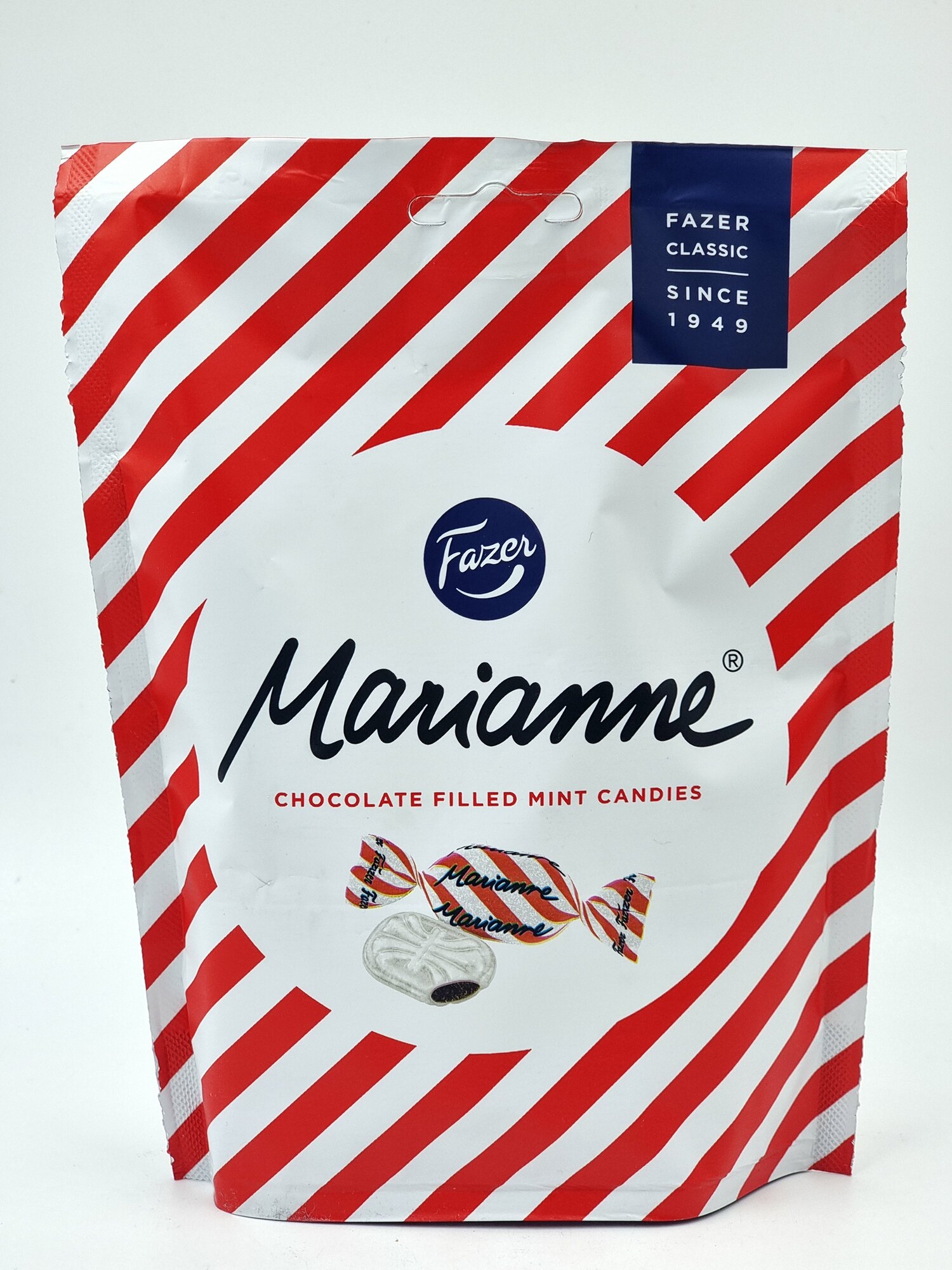 Конфеты Karl Fazer Marianne мятная карамель с шоколадной начинкой 120 г (Из Финляндии)