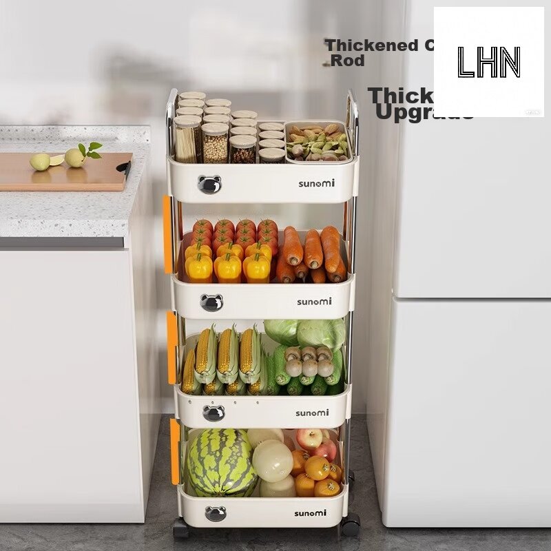 Jiadu, Floor-Standing Multifunctional Storage Rack, Home Multi-Layer Trolley, Fruit And Vegetable Basket