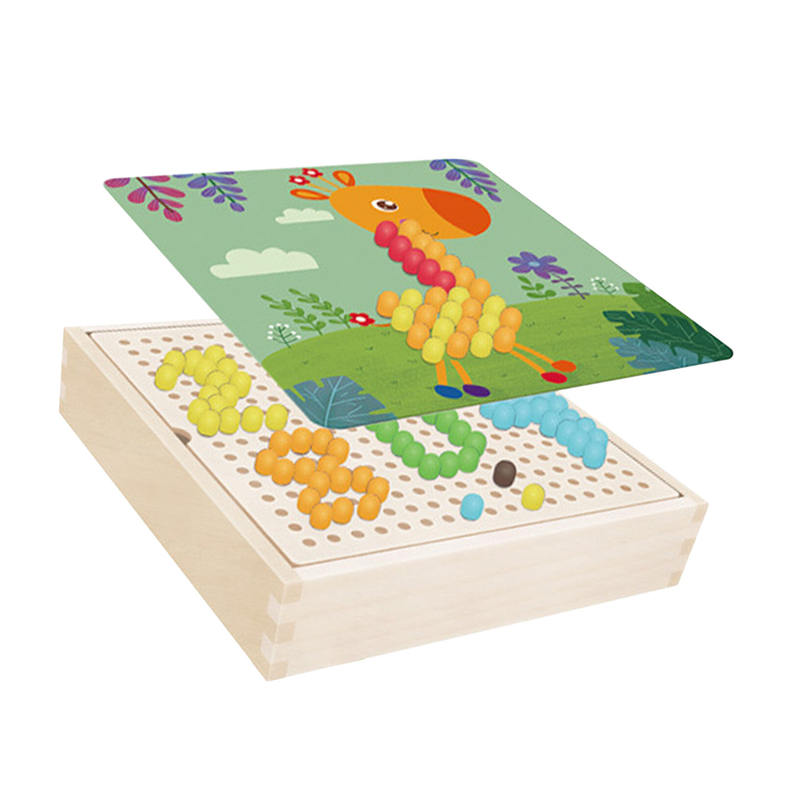 Деревянная игровая доска с грибами для детей, развивающая воображение и внимание, яркая и увлекательная игра лесной тематики